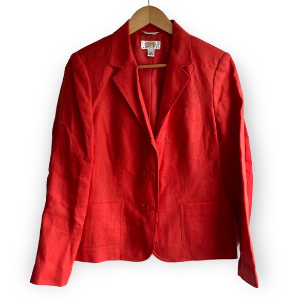 Talbots | Jackets & Coats | Vtg Talbots 0 Irish Linen 3 Button Lined ...